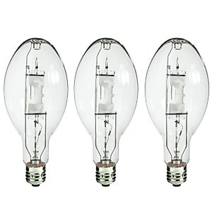Bluex Bulbs (3 Pack MH400/U/MOG 400W Metal Halide Bulb Mogul Base (E39) - ED37 Clear M59 HID Lamp 36000 Lumens