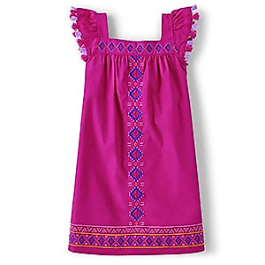 Gymboree,and Toddler Short Sleeve Casual Dress,Watermelon Pink,3T
