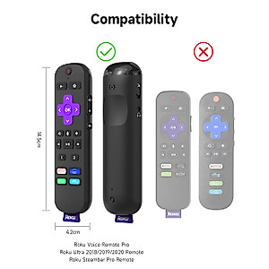 Silicone Remote Case for Roku Voice Remote Pro,Select Series 4K/lus Series 4K TVs 2024,RCS01R Shockproof Protective Cover for Ultra(2019-2011) with Lanyard for Streaming Stick 4K+ Remote(Blue)
