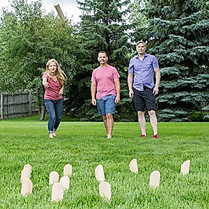 Yard Games Scatter Number Block Tossing Game with Durable Carrying Case and Heat Burned-in Numbers