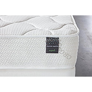 Smith & Oliver Cool Memory Foam & Pocket Spring Oliver Smith Organic 10 inch Mattress, Queen 2019, White