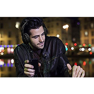 Viwind Wireless Bluetooth Headphones Over Ear with Mic,Foldable Noise Cancelling Headset for Travel Work TV PC Android Cellphone 【Hi-Fi Stereo &Comfortable Earpads】-Black