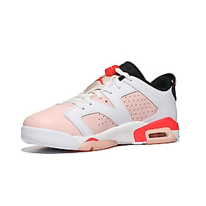 Jordan Girl's Air VI Retro Low Shoe (Big Kid) White/Atmosphere/Infrared 23/Black 5.5 Big Kid M