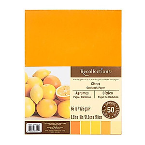 Recollections Citrus Cardstock Paper, 8.5" X 11" - 50 Sheets, 5 Colors