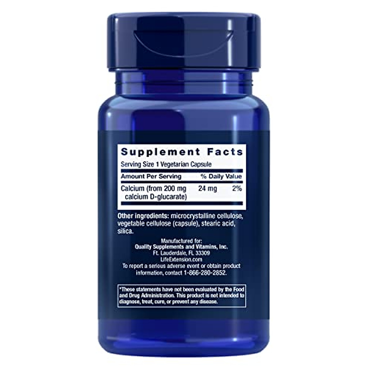 Life Extension Calcium D-glucarate 200mg - Detox, Liver Health Supplement - Supports Healthy Inflammatory Response - Once Daily, Gluten-free, Non-GMO, 60 Vegetable Capsules