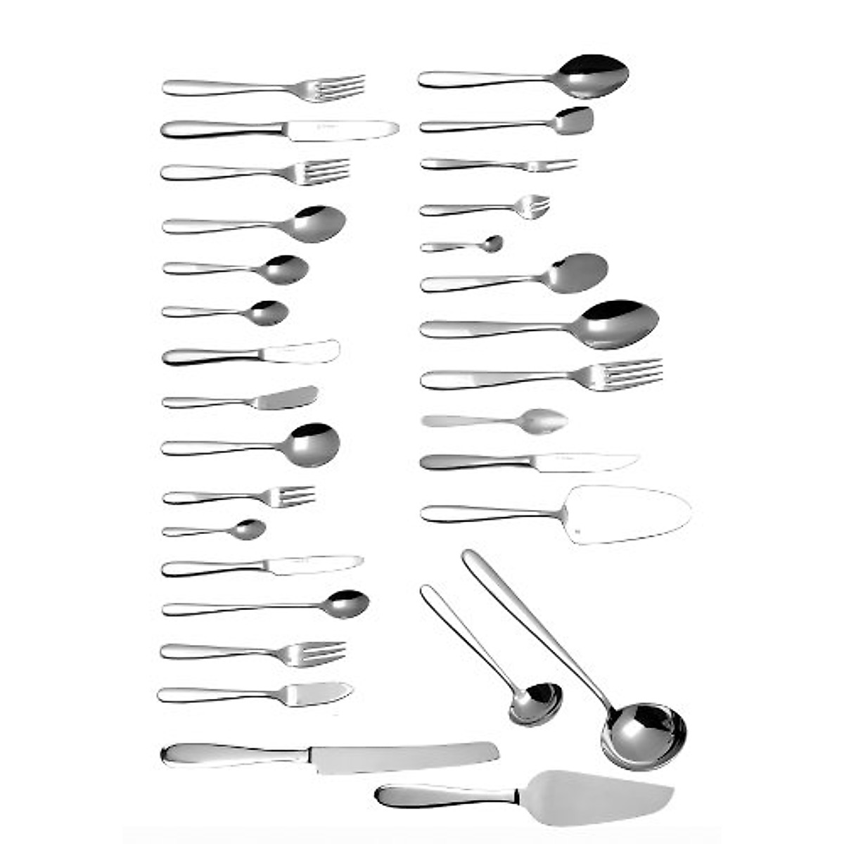 Fortessa Grand City 18/10 Stainless Steel Flatware Ice Cream Spoon, Set of 12