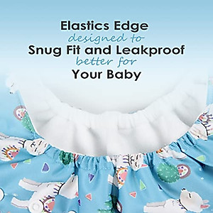 wegreeco Washable Reusable Baby Cloth Pocket Diapers Fresh Animal Bundle with Cloth Diapers Pink Girly and Wet Dry Bags