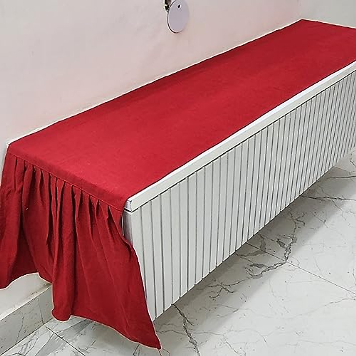 Throw Pillow Red Modern TV Console Unit Runner/TV Cabinet Cover Diwali Festival Decor (3 Feet TV Console(14x48 Inches))