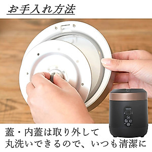 [Yamazen] Rice cooker 0.5-1.5 go Microcomputer-type small mini rice cooker with rice cracker mode for warm living Reservation function Black YJG-M150 (B) Japan Import