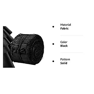 Boao 40 Pieces Fabric Strips Rolls Collection Jelly Fabric Strips for Quilting Roll up Fabric Craft Patchwork Strips DIY Sewing Fabric Rolls for Handmade Favors (Black, 2.5 x 44 Inch)