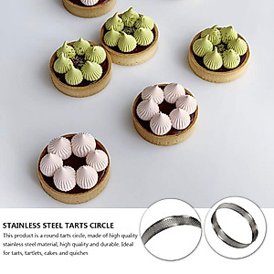 BESPORTBLE 15CM Stainless Steel Tart Ring with Holes Dessert Rings Mousse Cake Ring Cooking Molds Pastry Ring DIY Baking Mould Tool for Cake Pastry Donuts Pie Biscuits