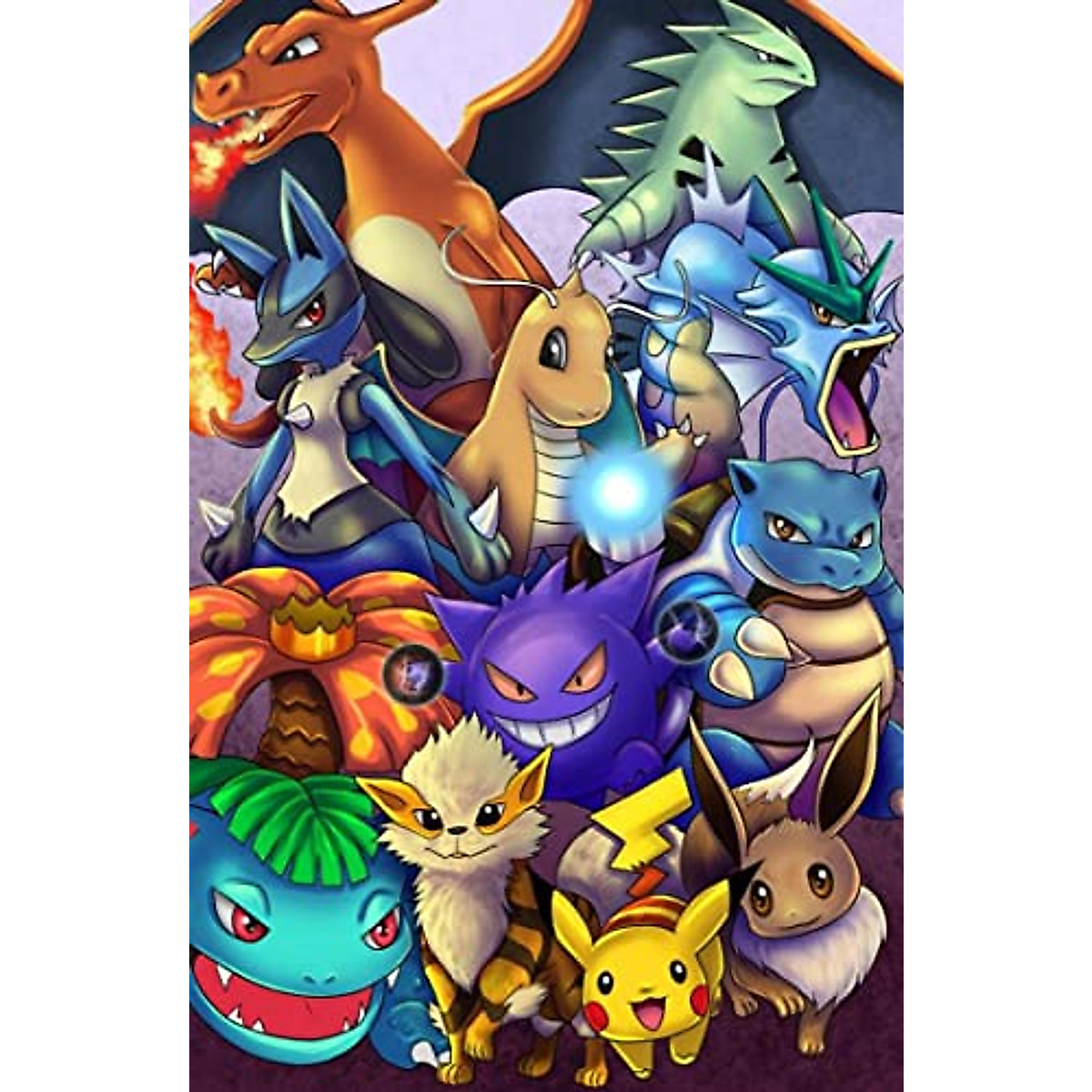 GemZono Diamond Painting Kits for Adults&Kids DIY 5D Diamond Art Paint with Round Diamonds Art Painting Kit for Home Wall Decor Gifts(40x50cm)