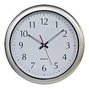 Poolmaster 52601 Indoor or Outdoor Clock, Silver