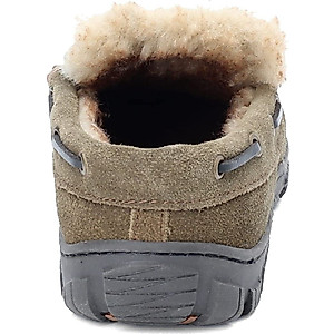 Clarks Mens Slippers Suede Venetian Moccasin Indoor & Outdoor Warm And Cozy House Slippers For Men (11 M US, Sage)