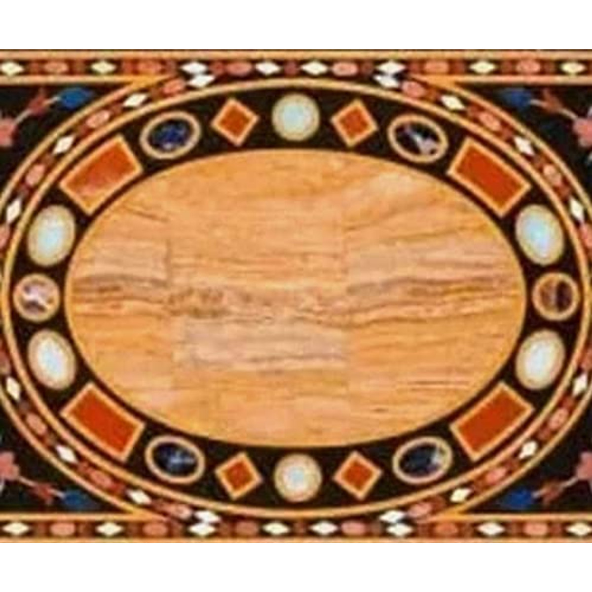 Pietra Dura Black Marble Inlay Rectangular 48" x 24" Inch Coffee Table Top, Stone Inlaid Top for Wall Decor, Breakfast Table Top, Living Room Furniture, Piece Of Conversation, Family HeirLoom