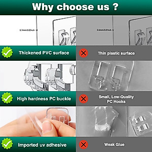 FGSAEOR 14 Pack Shower Caddy Adhesive Replacement, Strong Adhesive Hooks for Shower Caddy, Shower Shelf Adhesive No Drilling, for Bathroom Storage Shelves and Kitchen Racks & Soap Holder