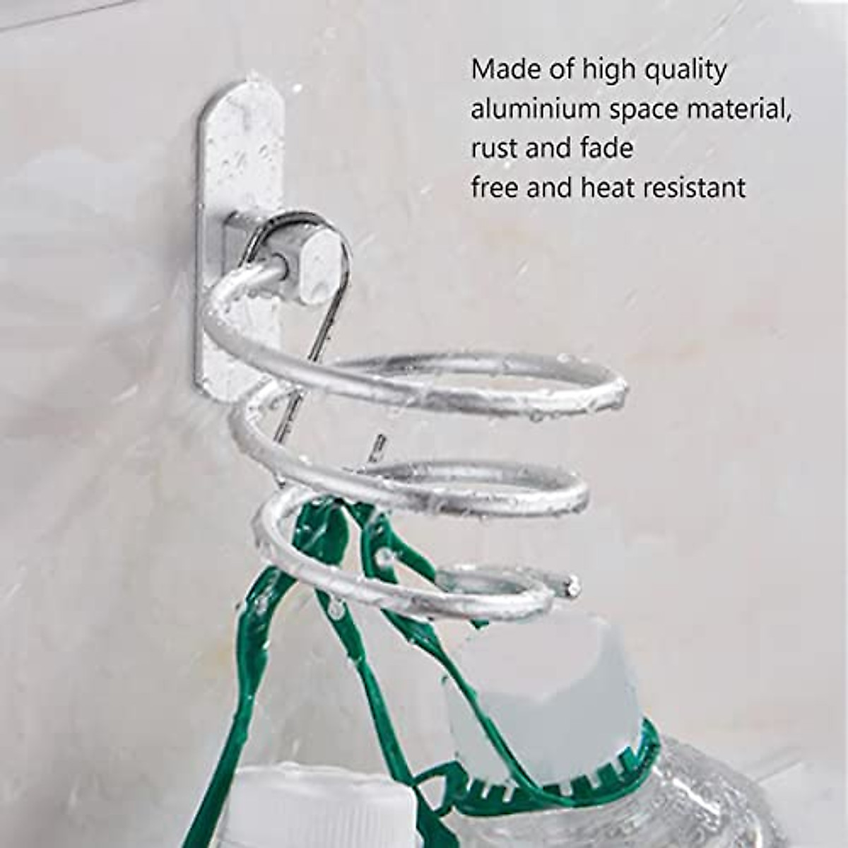 HOLPPO Spiral Hair Dryer Holder,Wall Mount Bathroom Hair Dryer Rack,Countertop Hair Dryer Stand,for Most of Hair Dryers