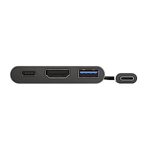 Trust Dalyx 3-in-1 Multiport USB-C Adapter, USB-C PD Port, USB, HDMI, HDR and HDMI 1.4 (4K 30Hz), 5 Gbps USB 3.2 Gen 1, MacBook, PC, Laptop, Chromebook