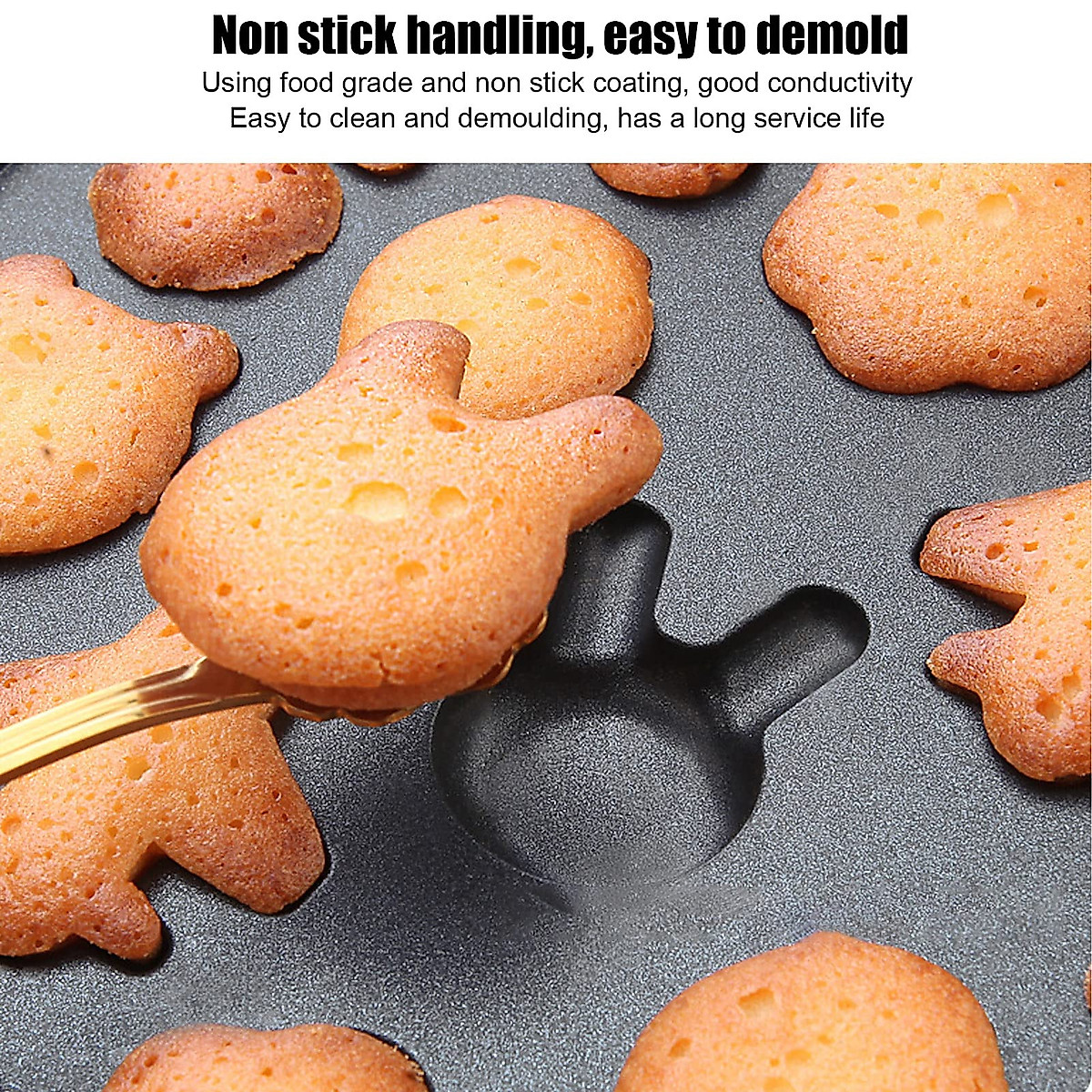 Topyond Non-Stick Frying Pan,Portable Aluminum Alloy Geometric Model, Biscuits Making Grill Pan, for Home Kitchen, Cute Animal Cookies,Mini Pancake Cooking