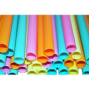 Perfect Stix- 9" Wrapped Milkshake and Smoothie Straws, 0.1" Height, 0.4" Width, 9" Length (Pack of 105) (MegaStraw9-WR-105ct)