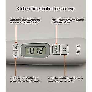 Digital Meat Thermometer Candy Thermometer with Large Display Kitchen Instant Read Cooking Food Thermometer for BBQ Smoker Grilling Oil Deep Fry Meat Thermometer with Long Probe