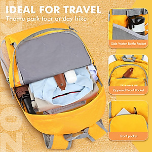 ZOMAKE Lightweight Packable Backpack 30L - Foldable Hiking Backpacks Water Resistant Compact Folding Daypack for Travel(Yellow)