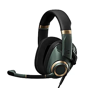 EPOS H6Pro - Closed Acoustic Gaming Headset with Mic - Over-Ear Headset – Lightweight - Lift-to-Mute - Xbox Headset - PS4 Headset - PS5 Headset - PC/Windows Headset - Gaming Accessories (Green)