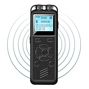 Hubotowin Digital Voice Recorder 16GB Voice Activated Recorder Audio Recorder for Lectures.Meeting.Interview.Tape Recorder with Playback.Recording Device Portable MP3.A-B Function and Variable Speed