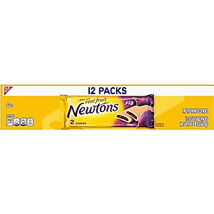 Newtons Soft & Fruit Chewy Fig Cookies, 48 Snack Packs (2 Cookies Per Pack, 4 Boxes)