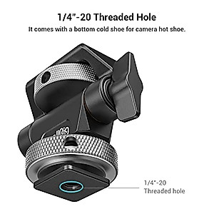 SMALLRIG Field Monitor Mount Monitor Holder Swivel and Tilt Adjustable with Cold Shoe Mount for 5" and 7" Monitor - 2905