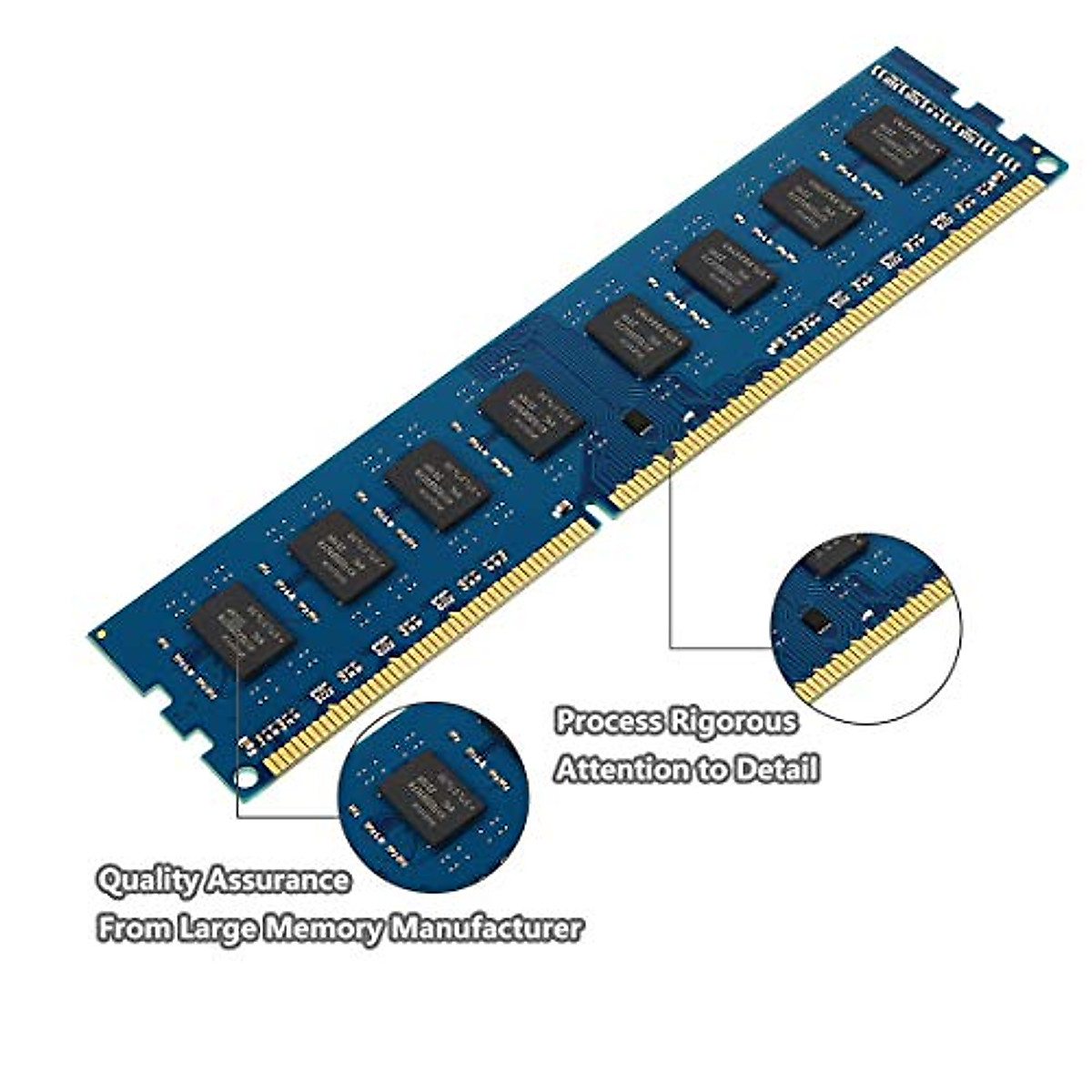 DUOMEIQI PC3 10600 DDR3 1333MHz Ram 8GB(2 X 4GB) PC3-10600U DIMM Memory DDR3-1333 Ram 8GB 1333mhz UDIMM 2RX8 CL9 1.5V 240 Pin Non-ECC Unbuffered for Desktop Computer Memory Module Upgrades