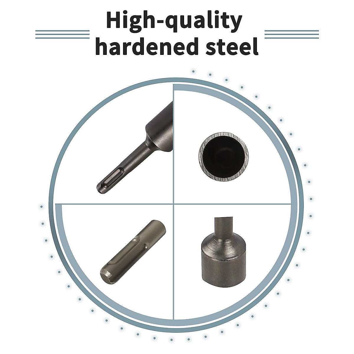 SDS Plus Ground Rod Driver Compatible with Hilti/DeWalt/Bosch/Hitachi/Makita/Milwaukee SDS Plus Hammer Drills for 5/8" & 3/4" Grounding Rods (NOT Work with SDS MAX Hammer Drill)