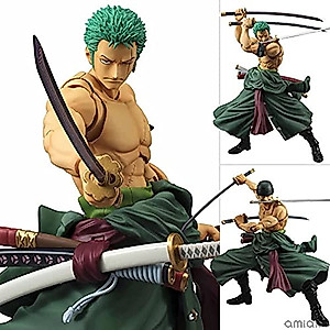 HOUYSA Japanese Animation Integrated Rolonoa Zoro Statue Fighting Version. Pirate King Three Knife Flow Movable Solon PVC Action Model Series Cool Stunt Doll Toys