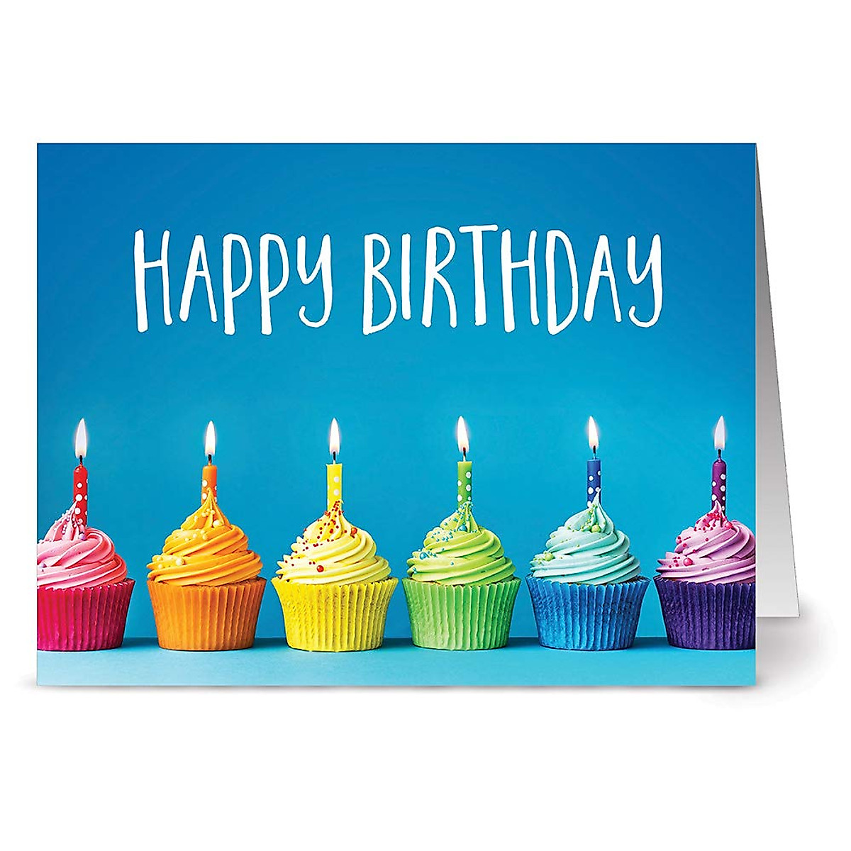 Happy Birthday Cards Bulk Assortment – 72 Pack – Rainbow Birthday – 6 Unique Designs – YELLOW ENVELOPES INCLUDED – Birthday Greeting Cards – Glossy Cover Blank Inside – By Note Card Café