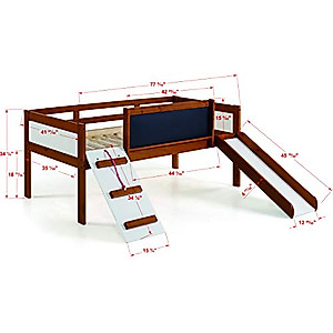 Donco Kids Twin Novelty Art Play Junior Low Loft Espresso