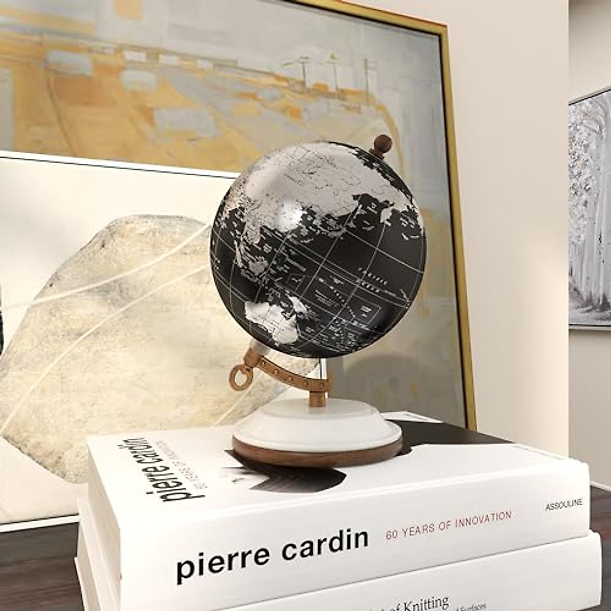 Deco 79 Modern Plastic Globe, 5" x 5" x 7", Black