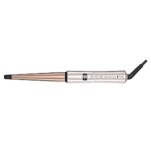 REMINGTON Shine Therapy Argan Oil & Keratin Infused ½-1 Inch Tapered Curling Wand for Natural Curls, Includes Heat Glove