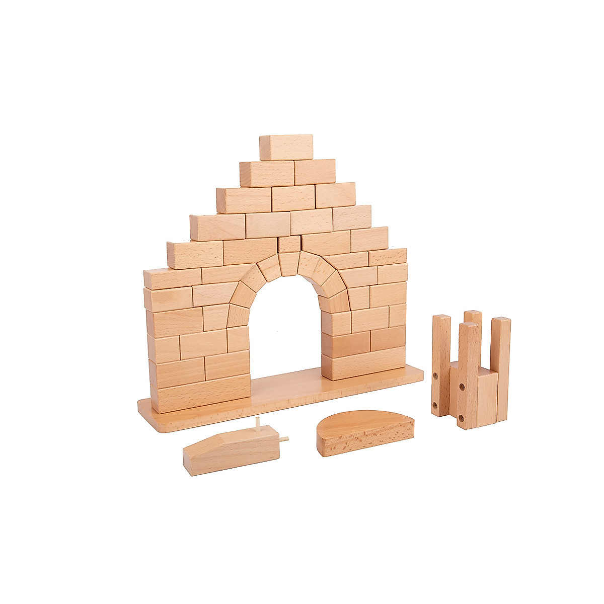 Montessori Toys for 3+ Years Roman Arch Bridge Wooden Toys Baby Games Scientific Construction Stacked Building Blocks Toddler Learning Educational Toys Gift for Kid