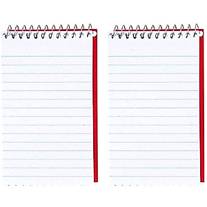 1InTheOffice Wirebound Spiral Memo Books, Memo Pads, 3" x 5", College Ruled, Small Notepad 3x5, Assorted, 75 Sheets/Pad, 25 Pads/Pack