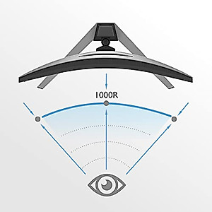 BenQ MOBIUZ EX3210R Curved Gaming Monitor 32" QHD 1440p 165Hz 1ms w/Remote | HDRi | 1000R | Color Optimizer | Freesync Premium Pro | Eye-Care | Height, Swivel & Tilt | 2.1ch w/ 5w sub | USB Hub