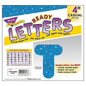 Trend 4" Sparkle Uppercase Ready Letters Set