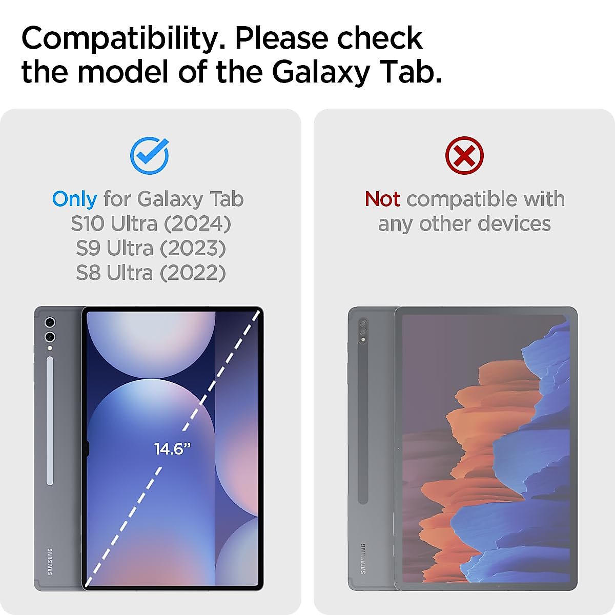 Spigen Thin Fit Pro Designed for 14.6 inch Galaxy Tab S10 Ultra Case (2024), Galaxy Tab S9 Ultra Case (2023), Galaxy Tab S8 Ultra Case (2022) Kickstand & S Pen Holder Compatible with Keyboard - Black