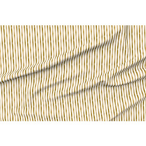 Spoonflower Fabric - Gold Stripe White Geometric Silver Golden Printed on Petal Signature Cotton Fabric by The Yard - Sewing Quilting Apparel Crafts Decor