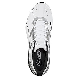 PUMA Men's TAZON 6 FM Cross Training Sneaker, Puma White-Puma Silver-Puma Black, 7