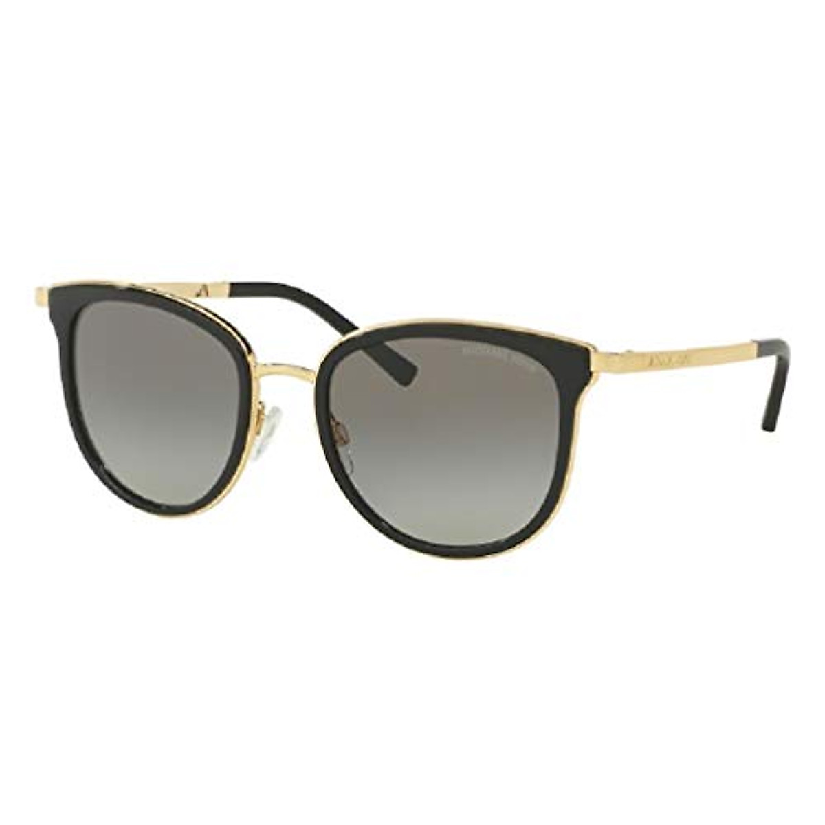 Michael Kors MK1010 ADRIANNA I Square 110011 54M Black/Gold/Grey Gradient Sunglasses For Women + BUNDLE with Designer iWear Eyewear Kit