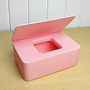 Baby Wipes Dispenser, Baby Wipes Case, Baby Wipes Holder with Moisture Seal Secure Lid, Keeps Wipes Fresh and Non-Slip Rubber Feet, Easy Open & Close Wipe Container