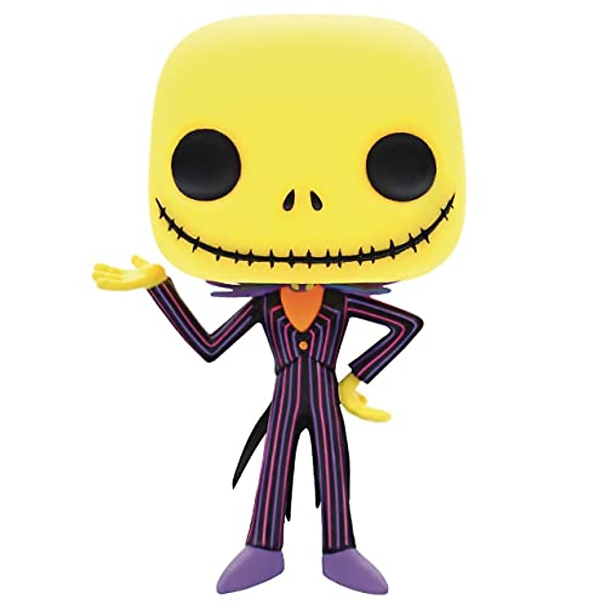 POP Disney: The Nightmare Before Christmas - Jack Skellington (Blacklight) Funko Vinyl Figure (Bundled with Compatible Box Protector Case) Multicolored 3.75 inches