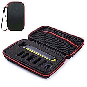 LinMei Travel Shaver Case Compatible with One Blade QP2724/90 QP2834/70 QP2630/72 Hybrid Electric Trimmer Hard Portable Storage Carrying Case for Shavers and Accessories