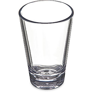 Carlisle FoodService Products Alibi Shot Glass Clear Glass for Restaurant, Kitchen, and Bar, Plastic, 3 Ounces, Clear