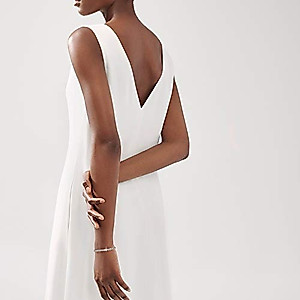 GEMOSA Tennis Bracelets for Women White Gold Plated Diamond AAA+ Cubic Zirconia CZ Dainty Classic Adjustable Slider Bracelet Silver Fashion Jewelry Wedding Gift